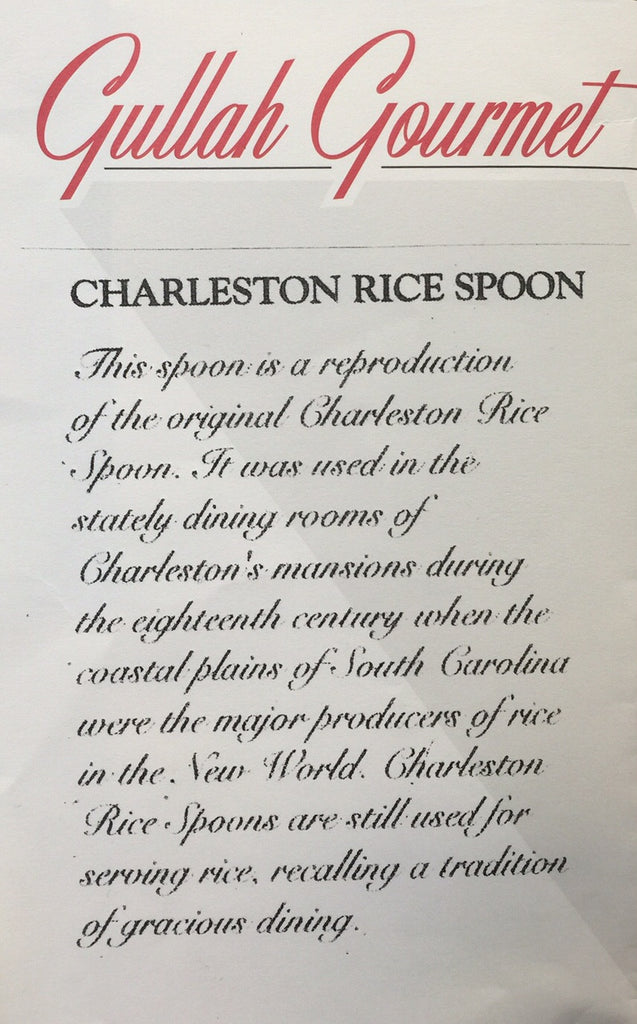 Charleston Rice Spoon Plain Handle – Gullah Gourmet, Inc.